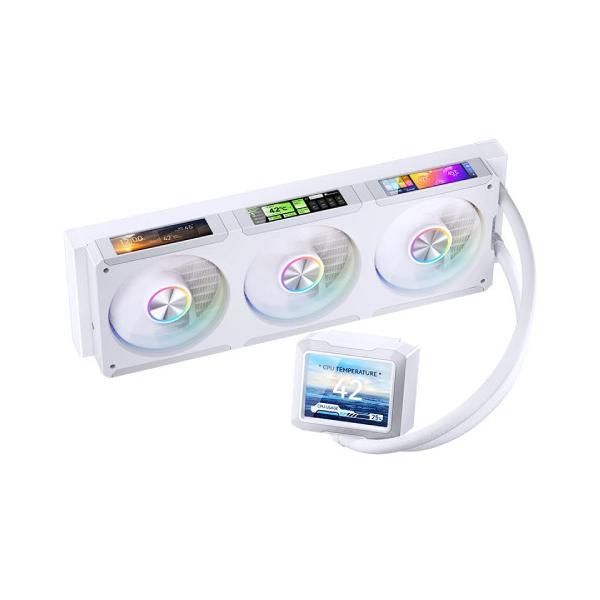 JONSBO ジョンスボ ウォーターブロック、ファンフレームに合計4基のLCDを搭載 360mmラジエーター 一体型水冷クーラー ▼対応ソケット intel：1851/1700 ▼対応ソケット AMD：AM5/AM4 ▼ファンサイズ：120...