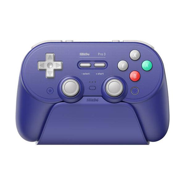 8BitDo Switch2/スマホ/SteamOS対応 交換可能なABXY ボタン ゲームパッド ▼接続：USB / Bluetooth / 2.4GHz ▼幅：154mm ▼奥行：101mm ▼高さ：65mm