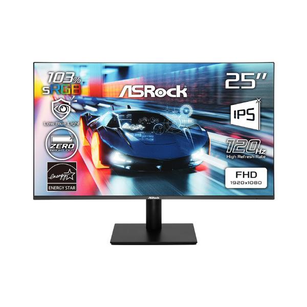 ASRock アスロック 103% sRGB 1ms (MPRT)  ゲーミングモニター ▼駆動方式：IPS 型 ▼表面処理：アンチグレア ▼液晶パネルサイズ：24.5型 ▼視野角（水平）：178度 ▼視野角（垂直）：178度 ▼最大表示色...