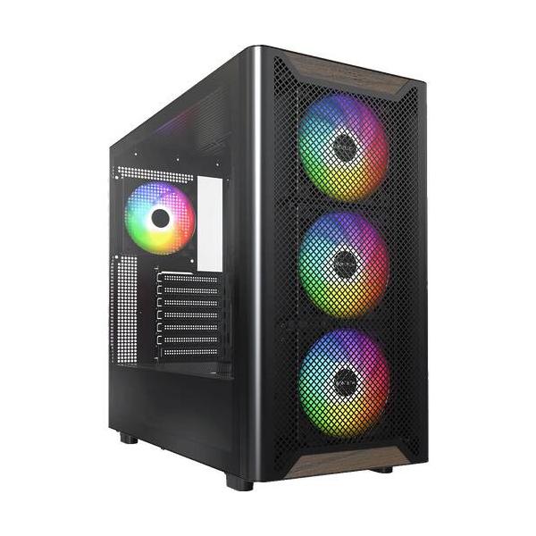 MONTECH XR WOODシリーズ ATXマザーボード対応 フロントウッドプレート・メッシュフィルター・ガラスパネル採用 タワー型PCケース ▼カラー：ブラック系 ▼サイドパネル：ガラス ▼対応マザー形式：ATX 、Micro ATX ...