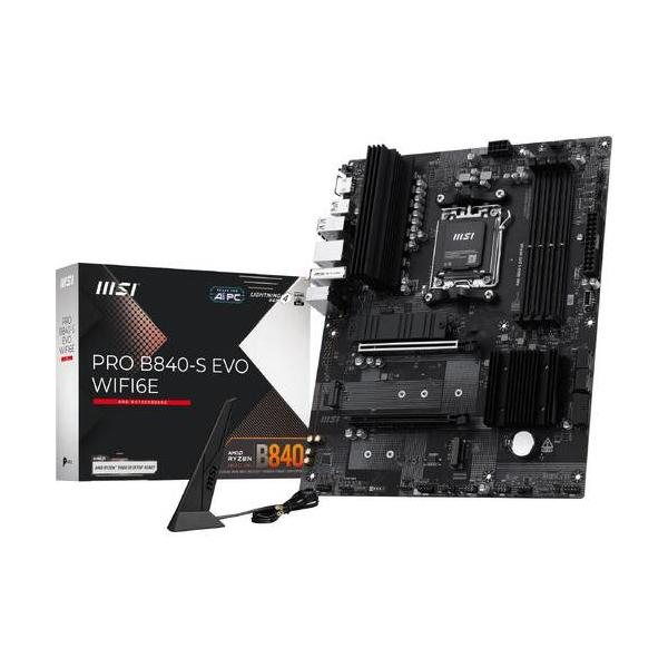MSI エムエスアイ AMD B840搭載 Socket AM5対応 ATXマザーボード ▼対応CPUソケット：Socket AM5 ▼チップセット：AMD B840 ▼フォームファクター：ATX ▼PCI Express x16：1 (4...