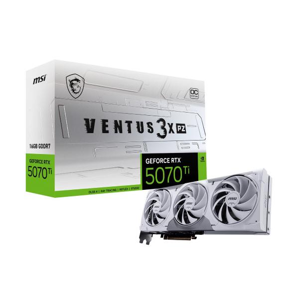 MSI エムエスアイ GeForce RTX 5070 Ti搭載　グラフィックボード ▼ビデオチップ：GeForce RTX 5070 Ti ▼コアクロック：2497MHz ▼搭載メモリ：16GB GDDR7