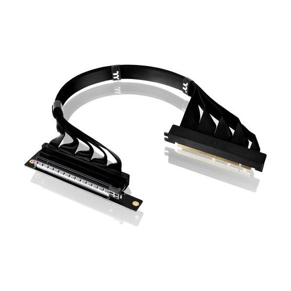 Thermaltake サーマルテイク デュアル 90 度コネクタと EMI シールド カバーを備えた 400mm PCI-E 4.0 ライザー ケーブル ▼種類：ライザーケーブル ▼ケーブル長：40cm