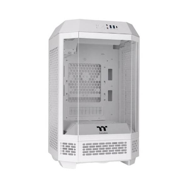 Thermaltake サーマルテイク 多彩なドレスアップを楽しめる八角柱デザイン Mini-ITX対応PCケース ▼カラー：ホワイト ▼サイドパネル：ガラス ▼対応マザー形式：Mini-ITX ▼重量：7.1kg ▼5インチベイ：0 ▼U...