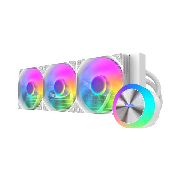 darkFlash ファン&amp;ヘッド発光タイプ 360mmラジエーター搭載　一体型水冷クーラー ▼対応ソケット intel：1851/1700 ▼対応ソケット AMD：AM5/AM4 ▼ファンサイズ：120mm×3 （360mm） ▼...