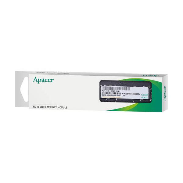 Apacer PC4-21300 (DDR4-2666)対応 16GB  260pin DDR4 SDRAM SO-DIMM ▼対応：DDR4-2666 ▼容量：16GB（16GB×1） ▼種類：DDR4 S.O DIMM ▼ピン数：260...