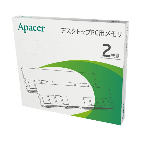 Apacer DDR4-3200 32GB(16GBx2枚組) CL22 デスクトップ用メモリ ▼対応：DDR4-3200 (PC4-25600) ▼容量：32GB（16GB×2枚組） ▼ピン数：288ピン ▼動作電圧：1.2V ▼カラー：...