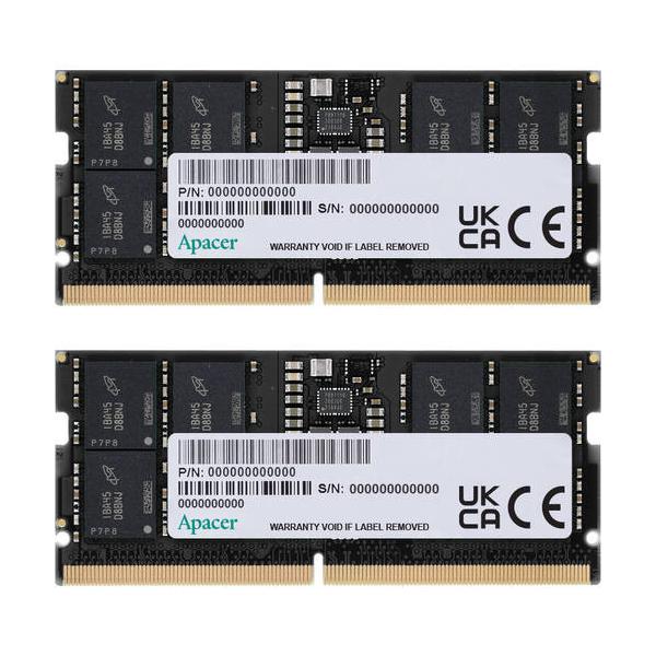 Apacer PC5-44800 （DDR5-5600）対応 32GB×2枚 262pin DDR5 SDRAM SO-DIMM ▼対応：DDR5-5600 (PC5-44800) ▼容量：64GB（32GB×2枚） ▼種類：DDR5 S....