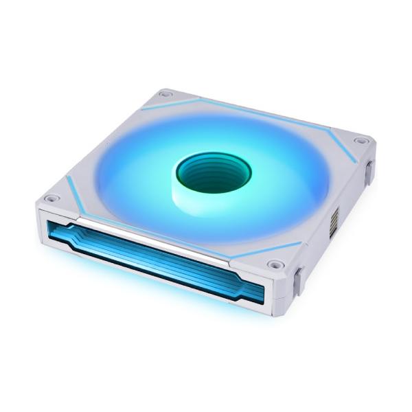 Lian Li リアンリー 最大4台までの連結可能　アドレサブルRGB LEDファン　1個パック 140mmモデル ▼サイズ：14cm ▼（最大）ファン回転数：1600rpm ▼LED：ARGB ▼フレームカラー：ホワイト ▼接続方式：4p...