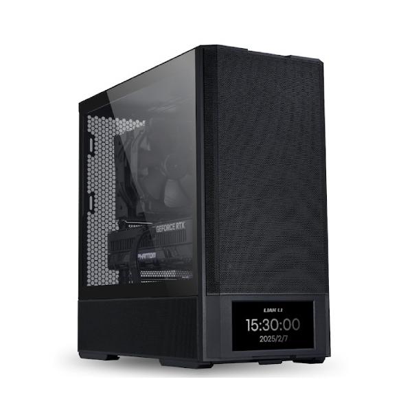 Lian Li リアンリー 6インチLCDスクリーン搭載 コンパクトなATX対応PCケース ▼カラー：ブラック系 ▼サイドパネル：ガラス ▼対応マザー形式：ATX 、Micro ATX 、Mini-ITX ▼重量：9.25kg ▼5インチベ...