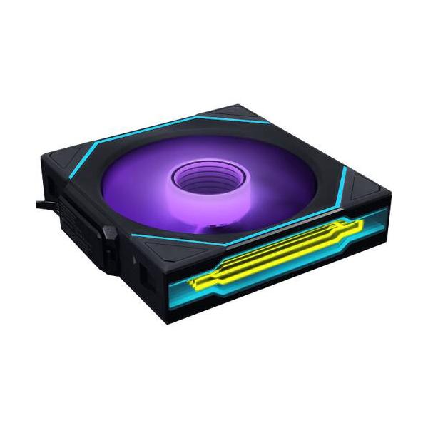 Lian Li リアンリー ワイヤレスモデル 120mm角ファン　1個入り　リバースモデル ▼サイズ：12cm ▼（最大）ファン回転数：2200rpm ▼LED：ARGB ▼フレームカラー：ブラック系 ▼接続方式：4pin (PWMファン)