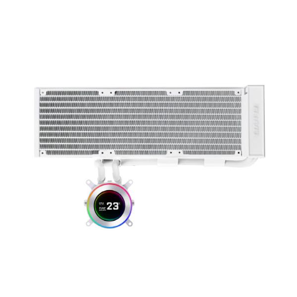 Lian Li リアンリー 2.1IPS LCDパネル搭載　360mmラジエーター 一体型水冷クーラー ファンレス ▼対応ソケット intel：1851/1700 ▼対応ソケット AMD：AM5/AM4 ▼色：ホワイト