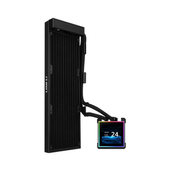 Lian Li リアンリー 3.4インチIPS液晶ディスプレイ搭載 セミチューブレス 360mmラジエーター ファンレス 一体型水冷クーラー ▼対応ソケット intel：1851/1700 ▼対応ソケット AMD：AM5/AM4 ▼色：ブラック系