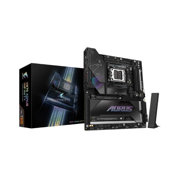 GIGABYTE ギガバイト AMD X870搭載 Socket AM5対応 E-ATXマザーボード ▼対応CPUソケット：Socket AM5 ▼チップセット：AMD X870 ▼フォームファクター：E-ATX ▼PCI Express ...