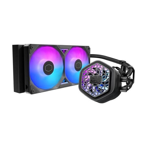 CoolerMaster クーラーマスター 240mmラジエーター搭載 一体型水冷クーラー　VRMファンモデル ▼対応ソケット intel：1851/1700 ▼対応ソケット AMD：AM5/AM4 ▼ファンサイズ：120mm×2 （240...