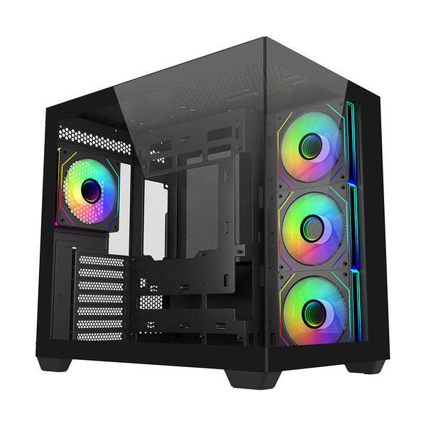 CoolerMaster クーラーマスター 270°シームレスガラス採用 デュアルチャンバーATXショーケースビルドPCケース ▼カラー：ブラック系 ▼ピラーレス：対応 ▼サイドパネル：ガラス ▼対応マザー形式：ATX 、Micro ATX...