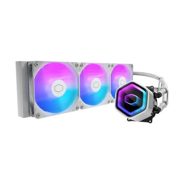 CoolerMaster クーラーマスター 360mmラジエーター搭載 一体型水冷クーラー ▼対応ソケット intel：1851/1700 ▼対応ソケット AMD：AM5/AM4 ▼ファンサイズ：120mm×3 （360mm） ▼色：ホワイ...
