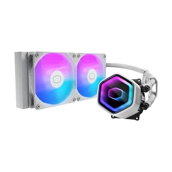 CoolerMaster クーラーマスター 240mmラジエーター搭載 一体型水冷クーラー ▼対応ソケット intel：1851/1700 ▼対応ソケット AMD：AM5/AM4 ▼ファンサイズ：120mm×2 （240mm） ▼色：ホワイ...