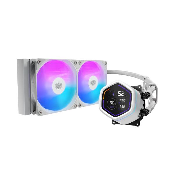 CoolerMaster クーラーマスター デジタルパネルポンプカバー搭載 デュアルチャンバーポンプ 240mm一体型水冷クーラー ▼対応ソケット intel：1851/1700 ▼対応ソケット AMD：AM5/AM4 ▼ヒートシンク素材：...