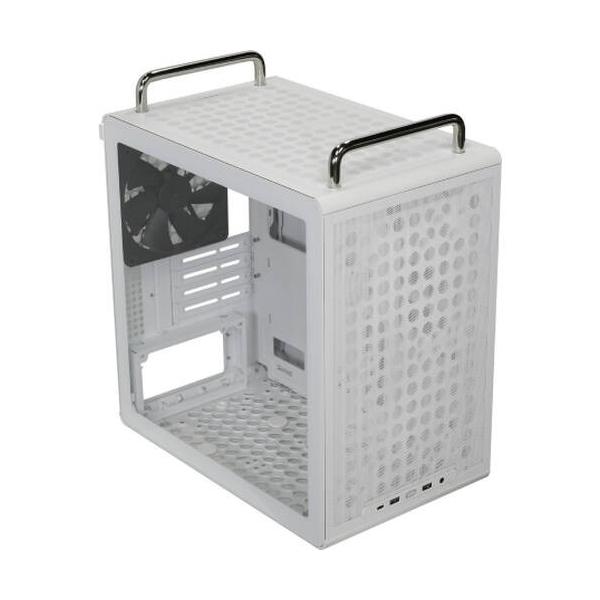 CoolerMaster クーラーマスター 持ち運びに便利なハンドル 縦置き・横置き双方に対応 MicroATX対応PCケース ▼カラー：ホワイト ▼サイドパネル：ガラス ▼対応マザー形式：Micro ATX 、Mini-ITX ▼前面ファ...