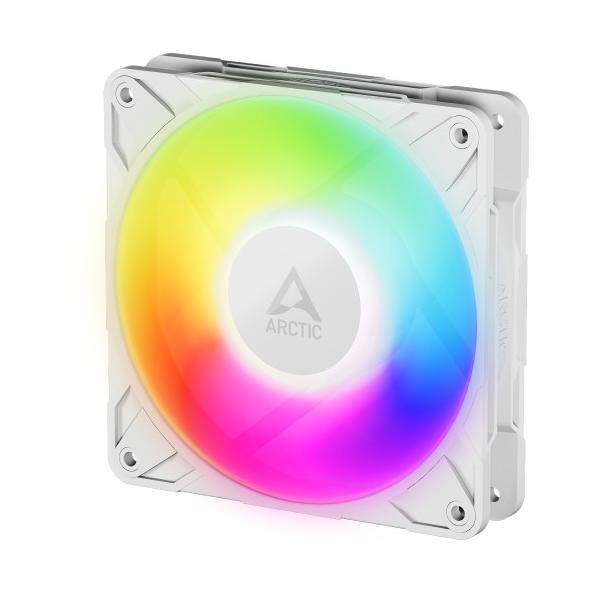 Arctic 600-3000rpm 25mm厚 120mm角ファン ▼サイズ：12cm ▼（最大）ファン回転数：3000rpm ▼LED：ARGB ▼フレームカラー：ホワイト ▼接続方式：4pin (PWMファン)
