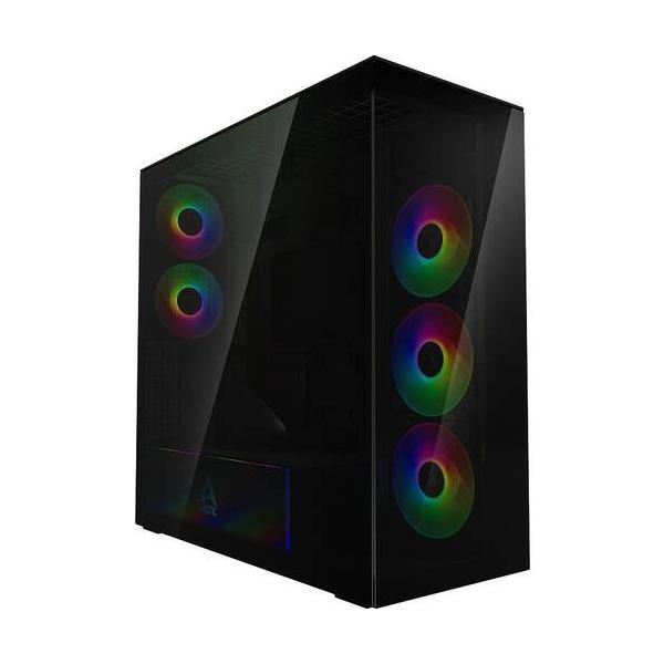 Arctic GPU垂直マウント対応、E-ATXマザーボードまで搭載可能　64L大容量強化ガラスPCケース ▼カラー：ブラック系 ▼サイドパネル：ガラス ▼対応マザー形式：E-ATX ▼重量：15.4kg ▼5インチベイ：0 ▼内部3.5イ...