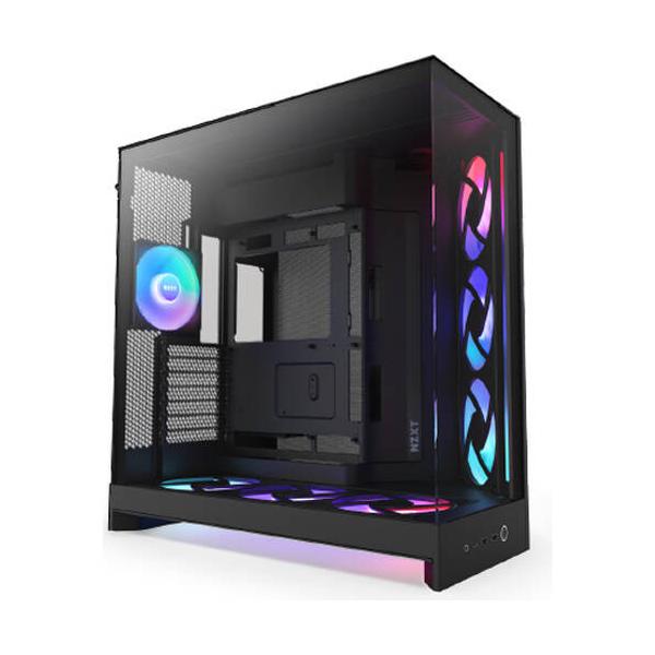 NZXT エヌズィーエックスティー 大型デュアルチャンバー構造採用 ミドルタワーPCケース ▼カラー：ブラック系 ▼ピラーレス：対応 ▼サイドパネル：ガラス ▼対応マザー形式：E-ATX、ATX 、Micro ATX、Mini-ITX ▼5...