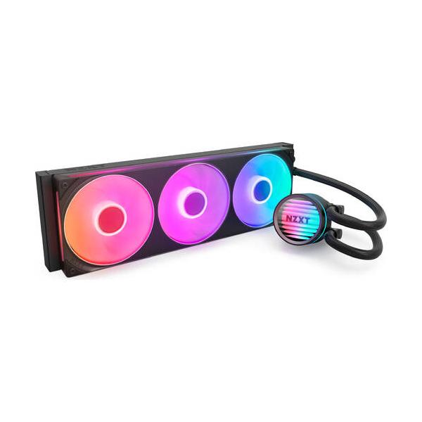 NZXT エヌズィーエックスティー 360mmラジエーター 一体型水冷クーラー ▼対応ソケット intel：1851/1700 ▼対応ソケット AMD：AM5/AM4 ▼ファンサイズ：120mm×3 （360mm） ▼色：ブラック系 ▼LE...