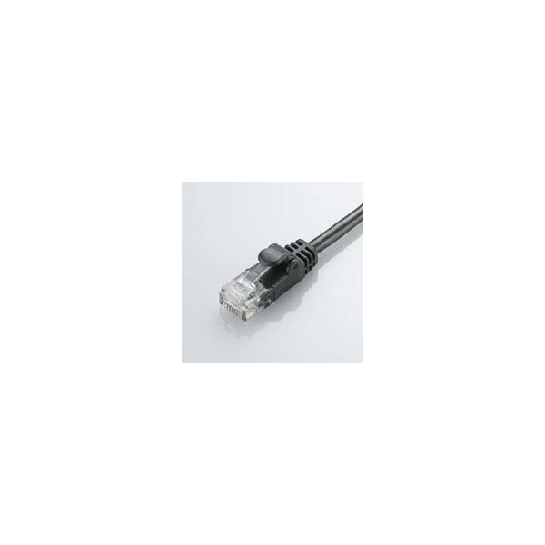 ELECOM エレコム CAT6準拠　Gigabit　やわらかLANケーブル（ブラック/2m） ▼コネクタ形状1：RJ-45 ▼コネクタ形状2：RJ-45 ▼カテゴリ：6 ▼結線：UTP・撚線 ▼長さ：2m ▼太さ：通常 ▼ケーブル色：ブラック