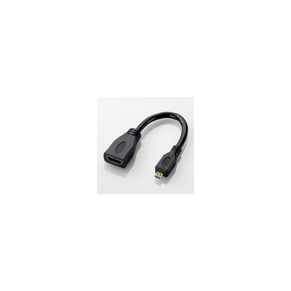 ELECOM エレコム HDMI端子(タイプA)-HDMI-Micro端子(タイプD)変換ケーブル ▼コネクタ形状1：HDMI (メス) ▼コネクタ形状2：MicroHDMI (タイプD) ▼種類：変換ケーブル
