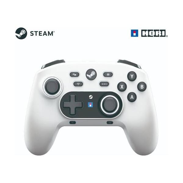 HORI ホリ Steam公式ライセンスパッド ジャイロ機能、背面ボタン搭載 4つの拡張ボタン トリガー入力切替 ゲームパッド ▼接続：USB / Bluetooth ▼幅：155mm ▼奥行：110mm ▼高さ：60mm