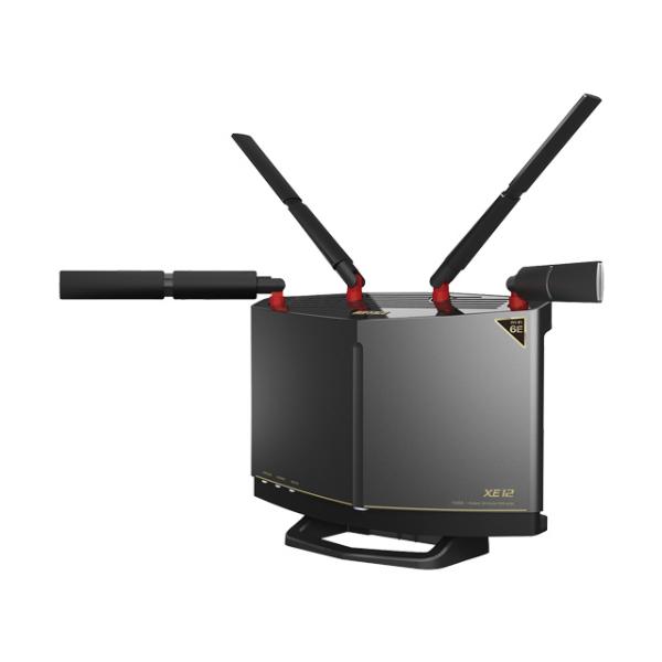 BUFFALO バッファロー Wi-Fi 6E対応ルーター フラッグシップモデル ▼有線LAN I/F：4 ▼無線LAN規格：IEEE 802.11ax/ac/n/g/a/b ▼PPPoE：○ ▼幅：300mm ▼奥行：75mm ▼高さ：1...