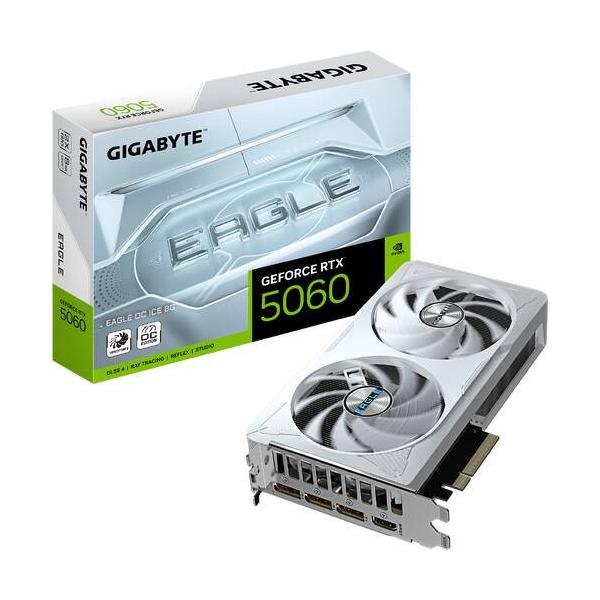 GIGABYTE ギガバイト 2スロット占有　GeForce RTX 5060 搭載　グラフィックボード ▼ビデオチップ：GeForce RTX 5060 ▼搭載メモリ：8GB GDDR7