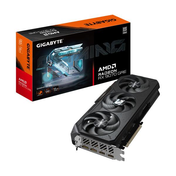 GIGABYTE ギガバイト Radeon RX 9070 GRE搭載 グラフィックボード ▼対応バス：PCI-Express5.0 ▼ビデオチップ：Radeon RX 9070 GRE ▼コアクロック：2920MHz ▼バス幅：192bi...