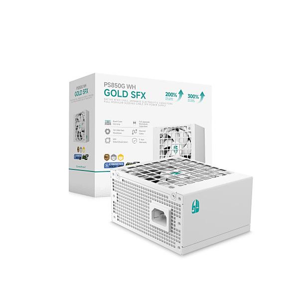 DEEPCOOL Cybenetics Platinum / PPLP Gold認証取得 ATX3.1準拠 SFX電源 ▼規格：SFX ▼定格出力：850W ▼Cybenetics 効率認証：PLATINUM ▼Cybenetics 静音認...