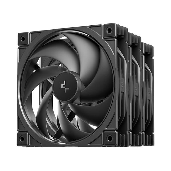 DEEPCOOL パフォーマンス・インテグラルブレード サイレントリング 120mm角ファン 3個パック ▼サイズ：12cm ▼（最大）ファン回転数：2500rpm ▼LED：LED非搭載 ▼フレームカラー：ブラック系 ▼接続方式：4pin...