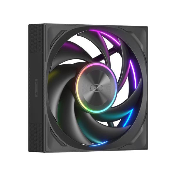 CPS 28mm厚 ワイヤレス対応 3つのモードを備えたスピードコントロール 120mm角ファン ▼サイズ：12cm ▼（最大）ファン回転数：3000rpm ▼LED：ARGB ▼フレームカラー：ブラック系 ▼接続方式：4pin (PWMファン)