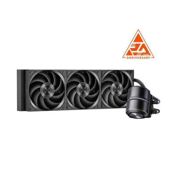 CPS クリエイティブなタービンデザイン 360mmラジエーター搭載 一体型水冷クーラー ▼対応ソケット intel：1851/1700 ▼対応ソケット AMD：AM5/AM4 ▼ファンサイズ：120mm×3 （360mm） ▼色：ブラック...