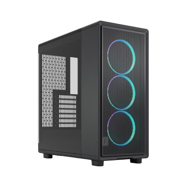 Fractal Design フラクタルデザイン 3基のARGBファンを搭載 オープンレイアウトデザインを採用 ATX対応PCケース ▼カラー：ブラック系 ▼サイドパネル：ガラス ▼対応マザー形式：ATX 、Micro ATX 、Mini-...