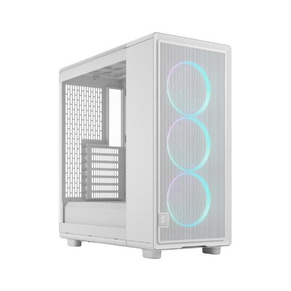 Fractal Design フラクタルデザイン 3基のARGBファンを搭載 オープンレイアウトデザインを採用 ATX対応PCケース ▼カラー：ホワイト ▼サイドパネル：ガラス ▼対応マザー形式：ATX 、Micro ATX 、Mini-I...
