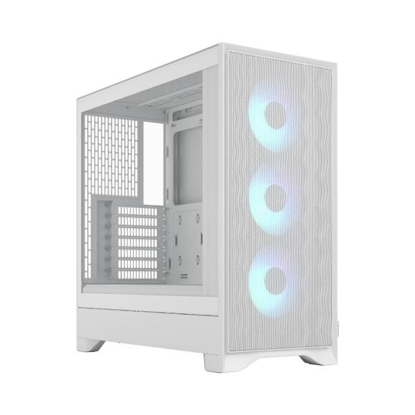 Fractal Design フラクタルデザイン フロントパネルにメッシュを採用 ATX対応PCケース ▼カラー：ホワイト ▼サイドパネル：ガラス ▼対応マザー形式：ATX 、Micro ATX 、Mini-ITX ▼重量：7.4kg ▼5...