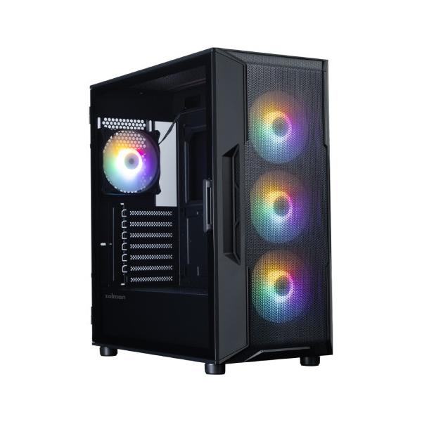 ZALMAN ザルマン 扉のように開閉できるガラスパネル ATX対応ミドルタワーPCケース ▼カラー：ブラック系 ▼サイドパネル：ガラス ▼対応マザー形式：ATX 、Micro ATX 、Mini-ITX ▼重量：6.7kg ▼内部3.5イ...