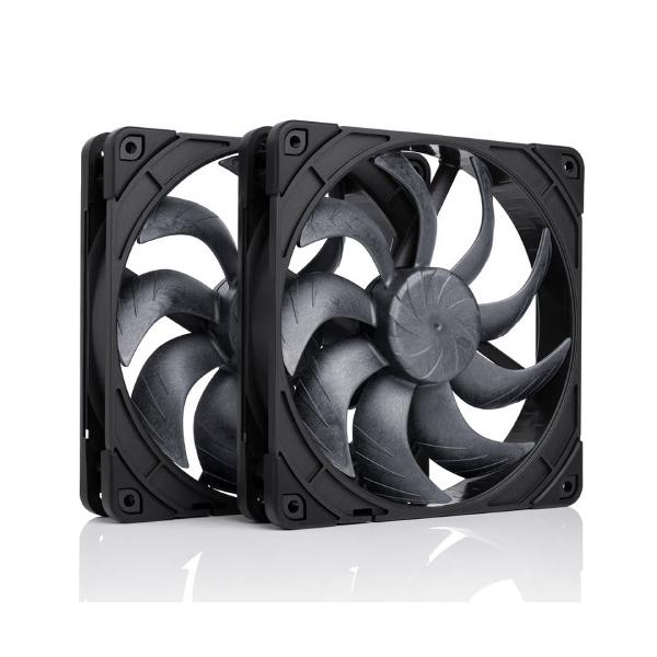 Noctua ノクチュア 25mm厚 0-1500rpm 140mm角ファン　2個入り ▼サイズ：14cm ▼（最大）ファン回転数：1500rpm ▼LED：LED非搭載 ▼フレームカラー：ブラック系 ▼接続方式：4pin (PWMファン)...