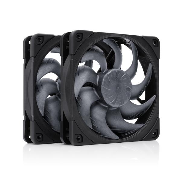 Noctua ノクチュア 0-1800rpm 25mm厚 120mmファン 2個パック ▼サイズ：12cm ▼（最大）ファン回転数：1800rpm ▼LED：LED非搭載 ▼フレームカラー：ブラック系 ▼接続方式：4pin (PWMファン)...