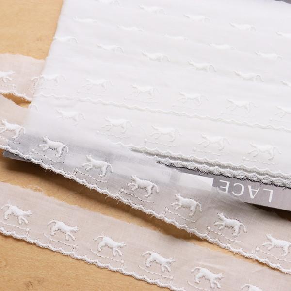 ■綿レース■14m巻■カラー：白