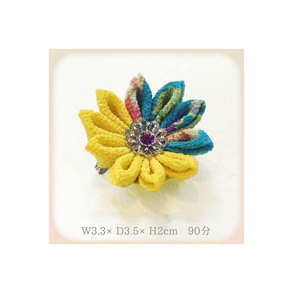 ■サイズ/W3.3×D3.5×H2cmつまみ細工のキットです。簡単にとてもかわいいちりめん飾りをお作りいただけるキットです。