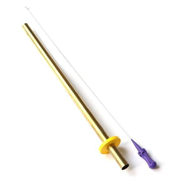 中表に縫い合わせた細い布紐を表に返したり、それにドミットテープやループ芯、毛糸などの芯を通すことがとても簡単にできます。対応サイズの目安/仕上がり幅が2.5cm幅の場合、5号が適しています。出来上がり巾、5mm〜30mm。 ■サイズ: 全長...