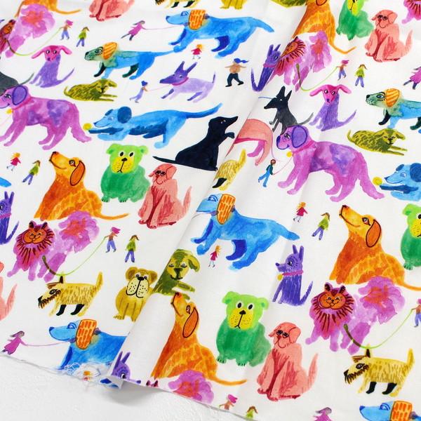 白、カラフル、イヌ柄、かわいい、キュート