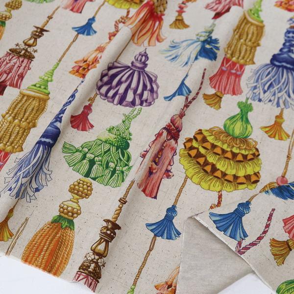 プリント生地 インポート 布 輸入 大柄 カーテン インテリア クッション テーブルクロス おしゃれ オックス