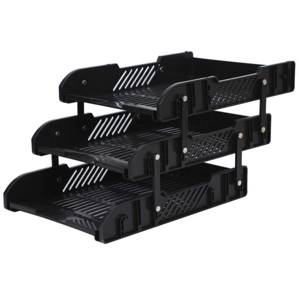 【収納力抜群】3段の間仕切り設計されたファイルホルダーは雑誌、ノート、新聞、文具などの整理整頓にぴったりです。【A4サイズ ファイルホルダー】汎用性が高いA4サイズです。A4サイズの本やファイルも収納出来る大きさです。【商品詳細】材質：プラ...